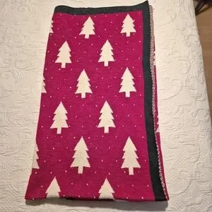 Mud Pie | Bedding | Mud Pie Tree Designed Blanket Red With White Trees ...